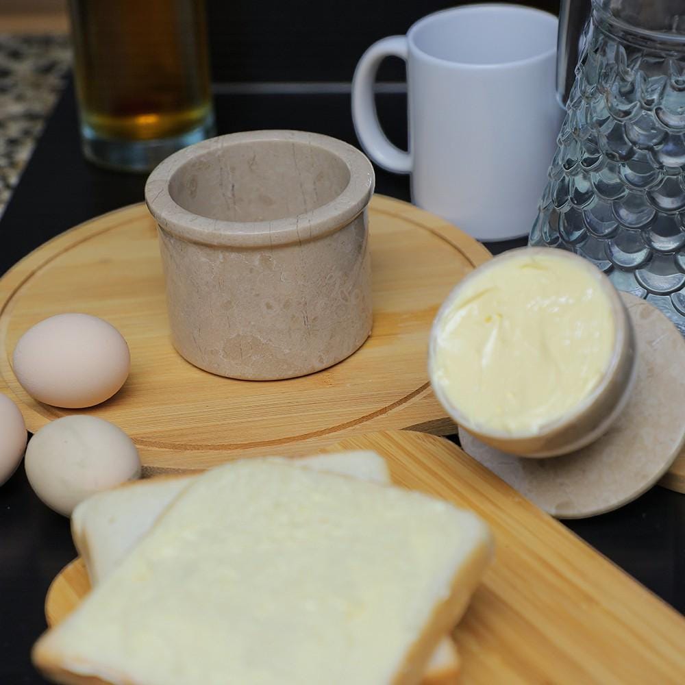 Marble Butter Keeper: Handmade Butter Crock, Stone Kitchen Accessories ...
