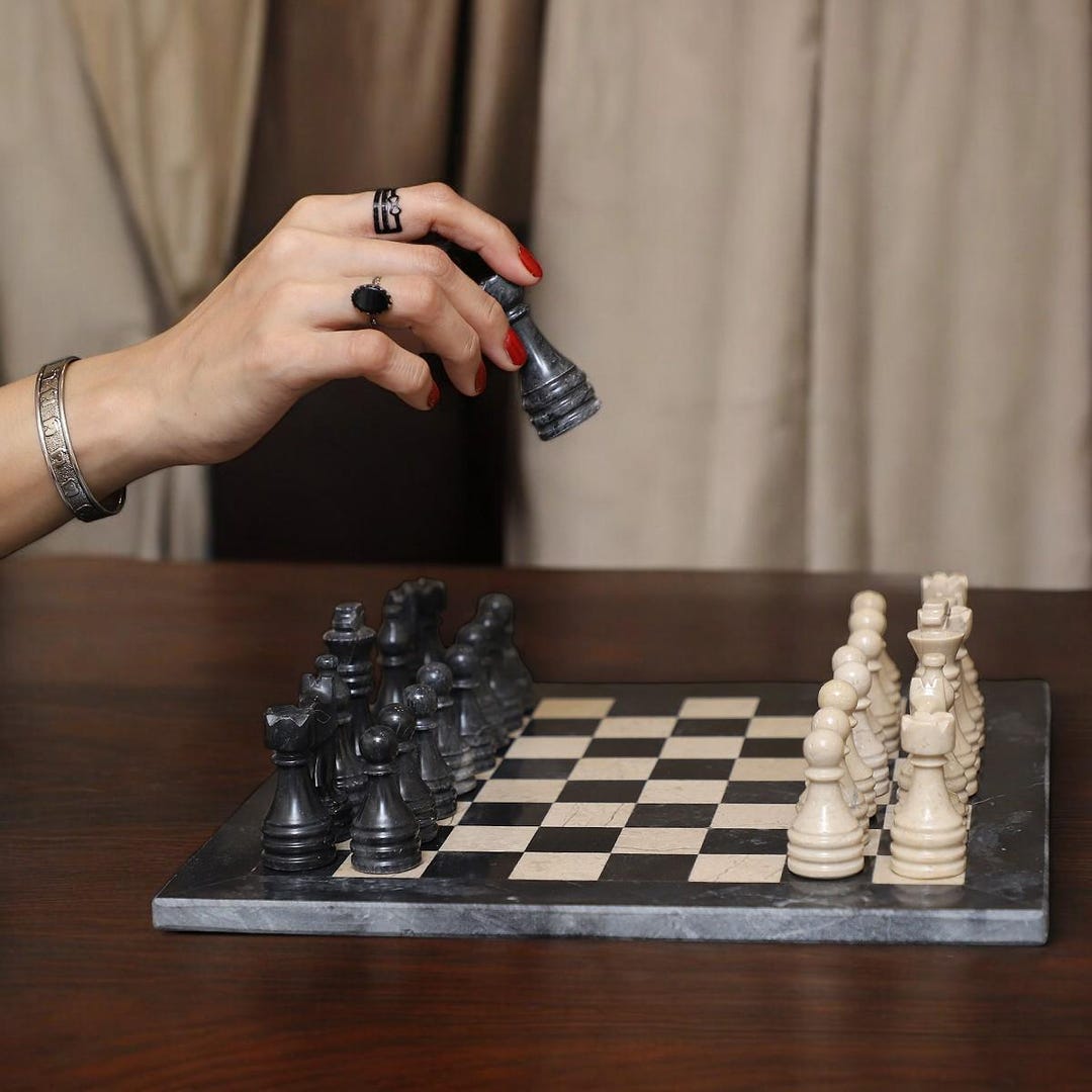Marble Chess Set Marble Chess Board Large Chess Set Handmade Chess ...