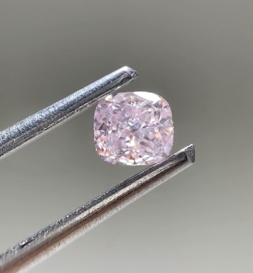 RARE 0.25 Ct Natural Light Pink Diamond Cushion Cut SI1 Clarity GIA ...