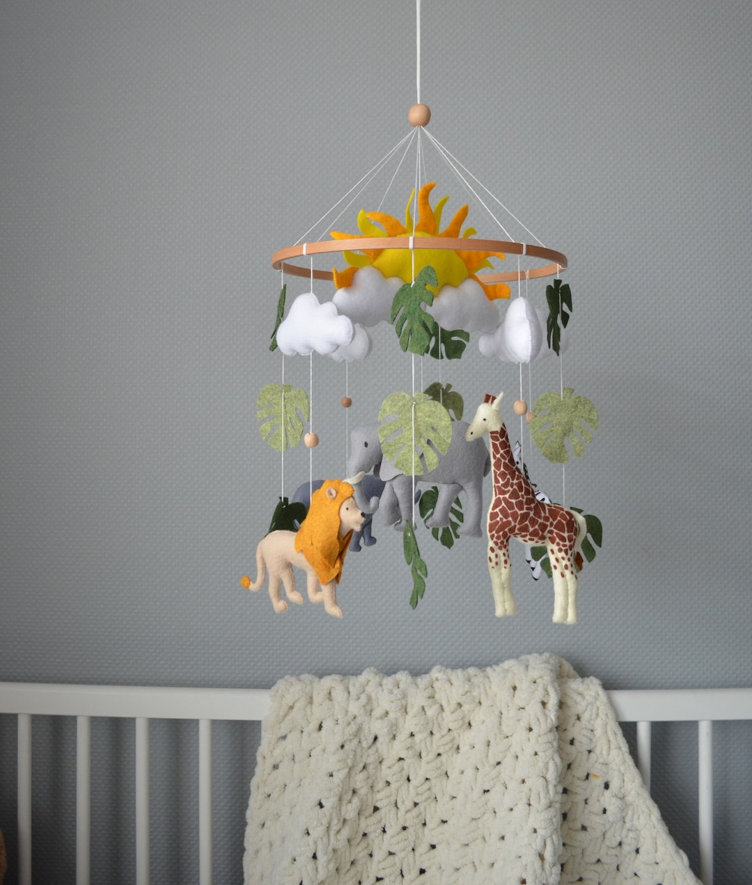 Baby Mobile/mobile Crib - Safari/jungle Nursery Decor/safari Giraffe ...