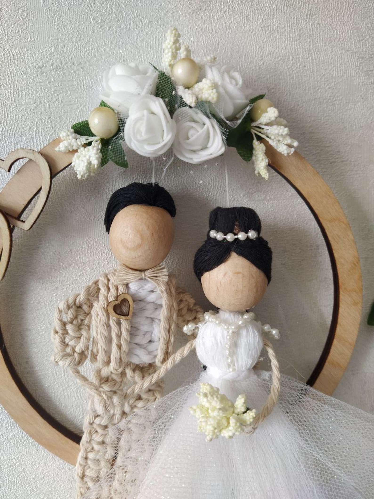 Macrame Dolls. Wedding. Wedding Couple. A Gift for the Bride and Groom ...