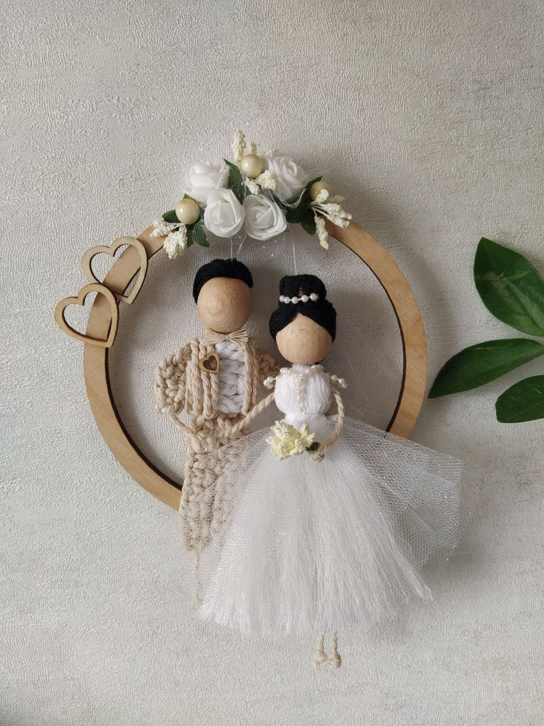 Macrame Dolls. Wedding. Wedding Couple. A Gift for the Bride and Groom ...