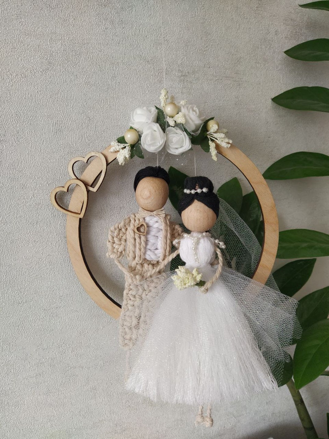 Macrame Dolls. Wedding. Wedding Couple. A Gift for the Bride and Groom ...