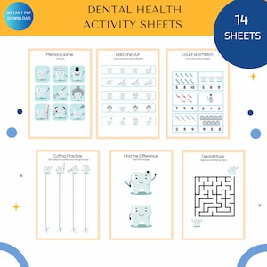 Dental Health Activity Sheets for Kids Activity Game for Children ...