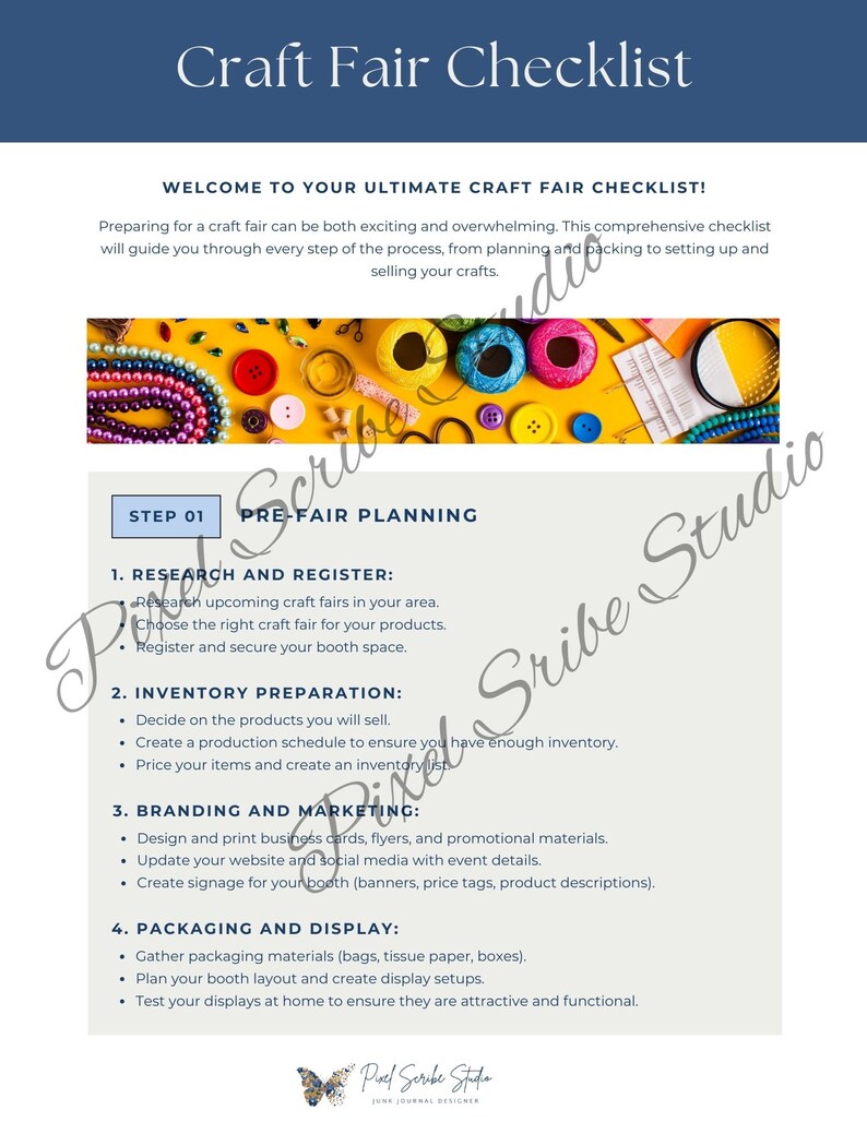 Craft Fair Checklist is a Must-have for Organizing Your Craft Fair ...