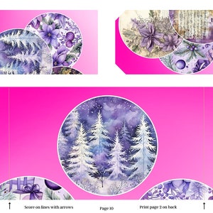 Pastel Christmas Accordion File Folder Collection - Digital Download ...