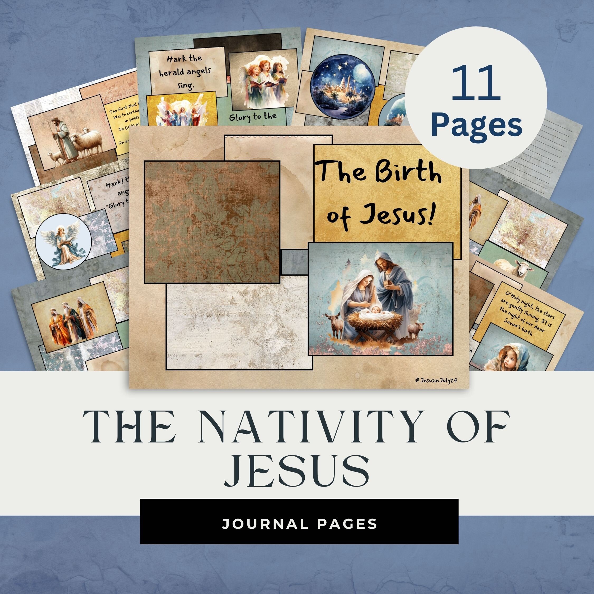 The Miracle of Jesus Junk Journal Page Kit, Gift for Her, Epherma ...