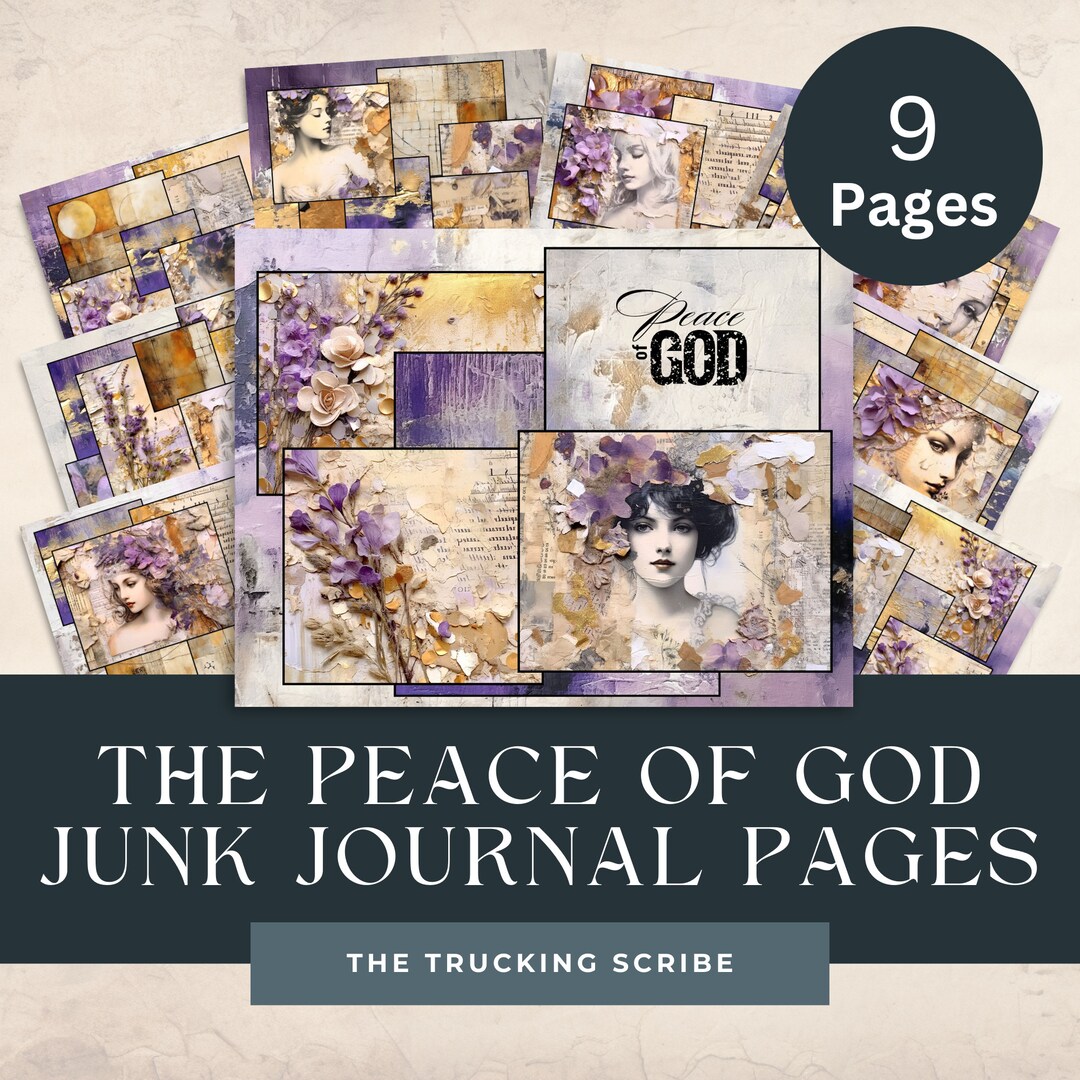 Purple Peace of God Junk Journal Pages, Purple Ladies, Digital Download ...
