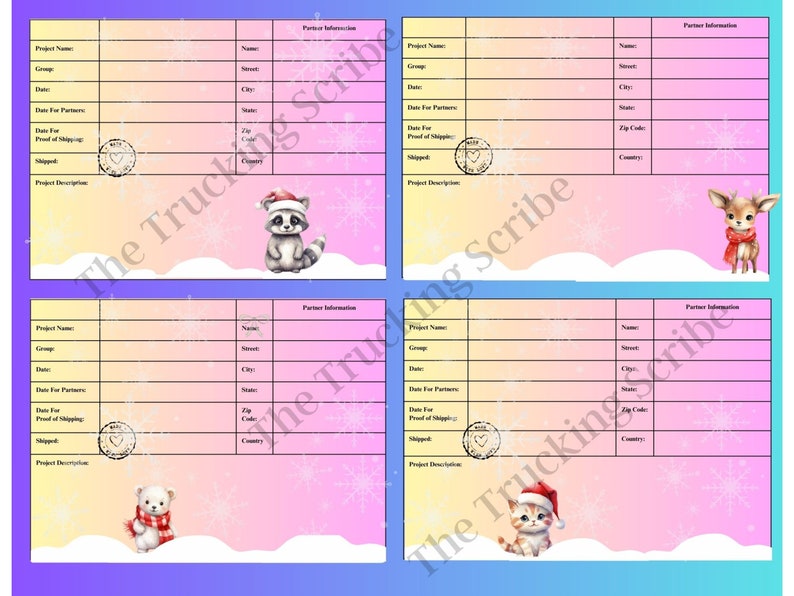 Printable Christmas Swap Tracker, Facebook Swaps, Instagram Trade ...