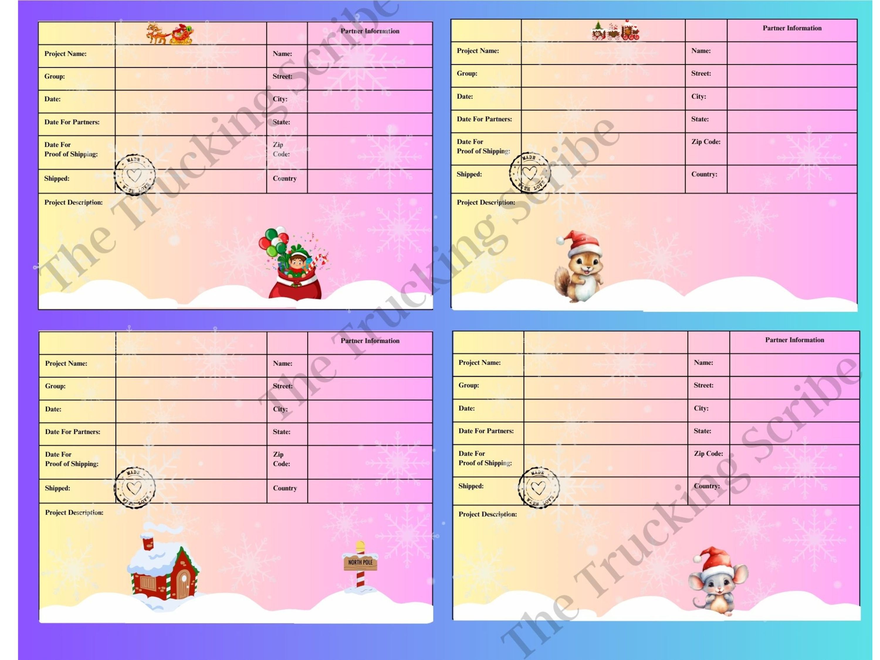 Printable Christmas Swap Tracker, Facebook Swaps, Instagram Trade ...