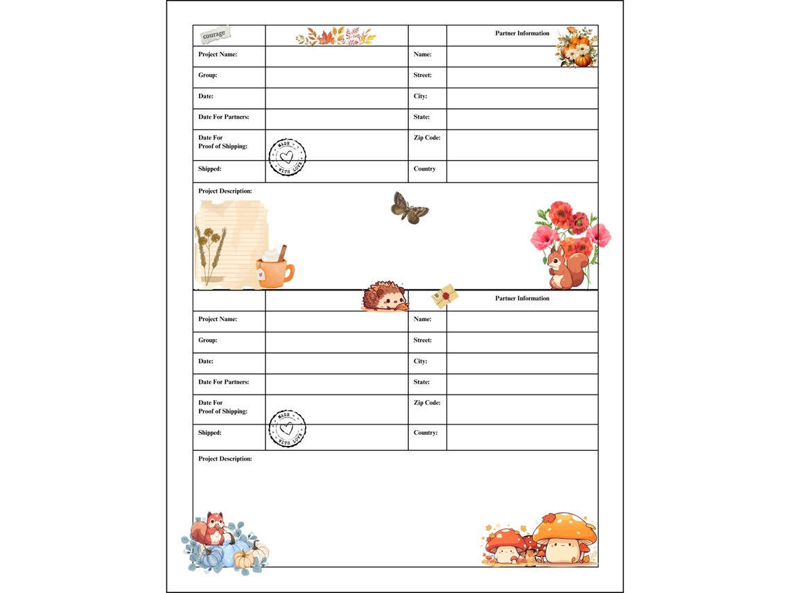 Printable Swap Tracker – Facebook Swaps & Journaling Trades, Happy Mail ...