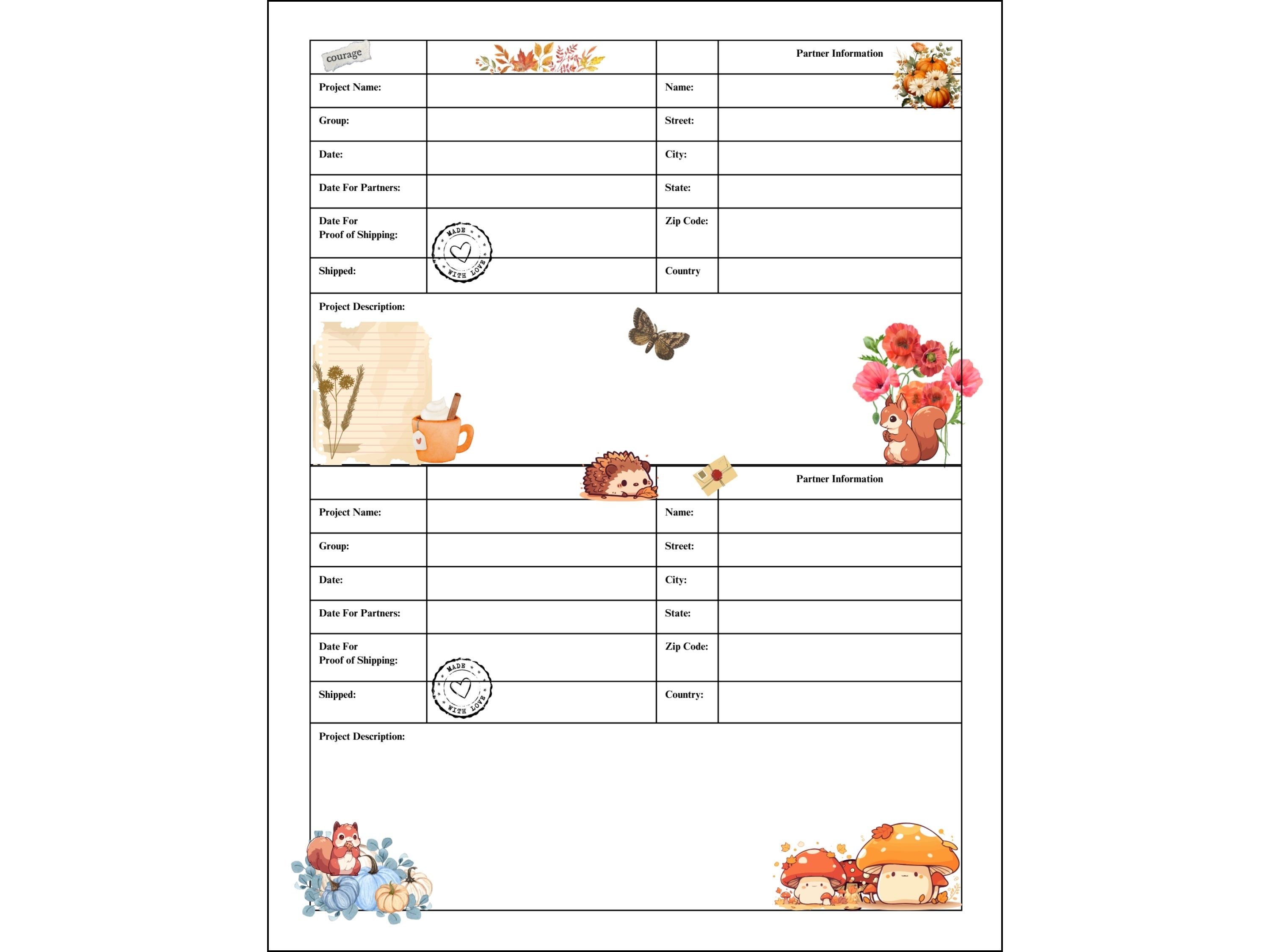 Printable Swap Tracker – Facebook Swaps & Journaling Trades, Happy Mail ...