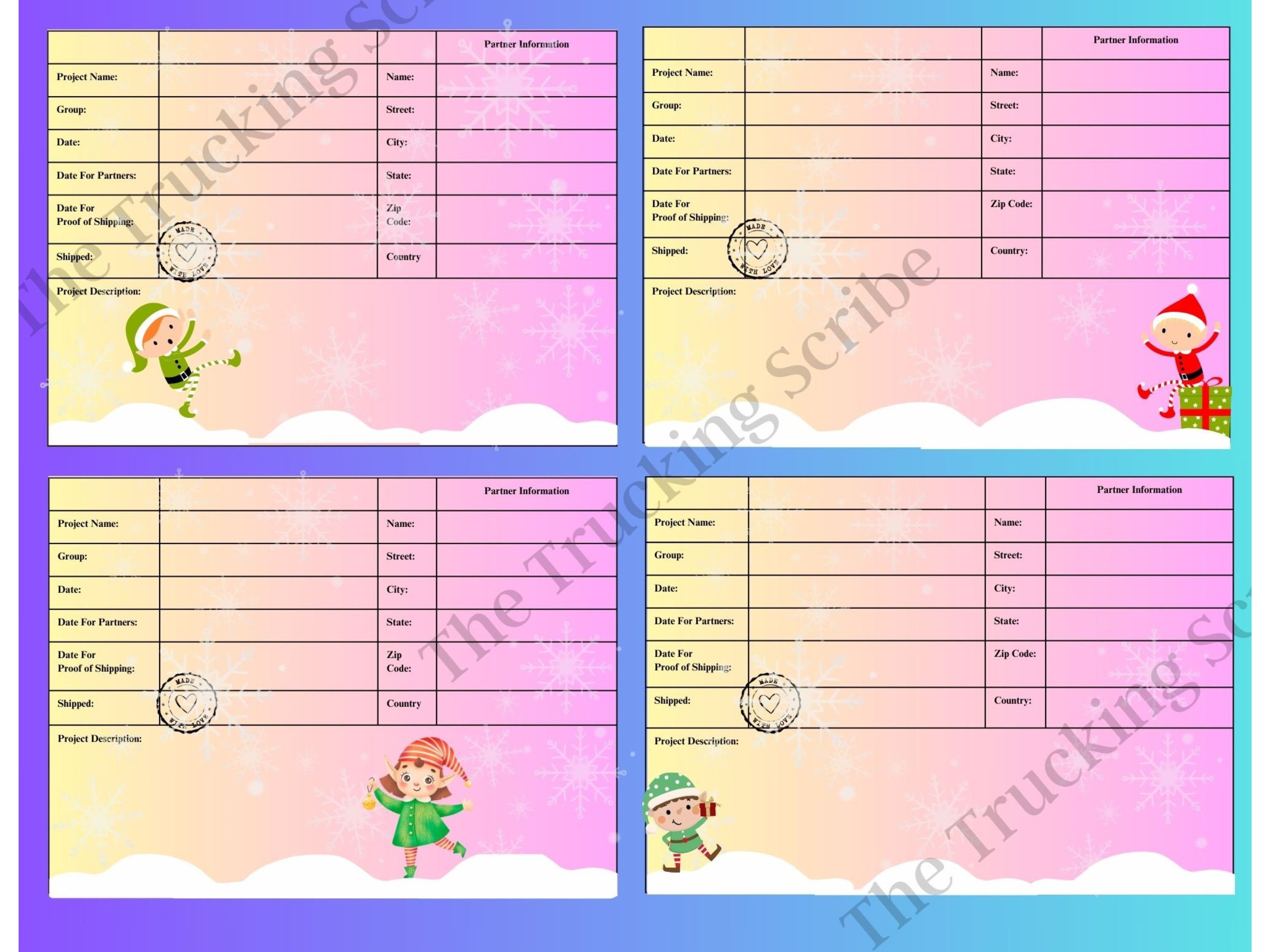 Printable Christmas Swap Tracker, Facebook Swaps, Instagram Trade ...