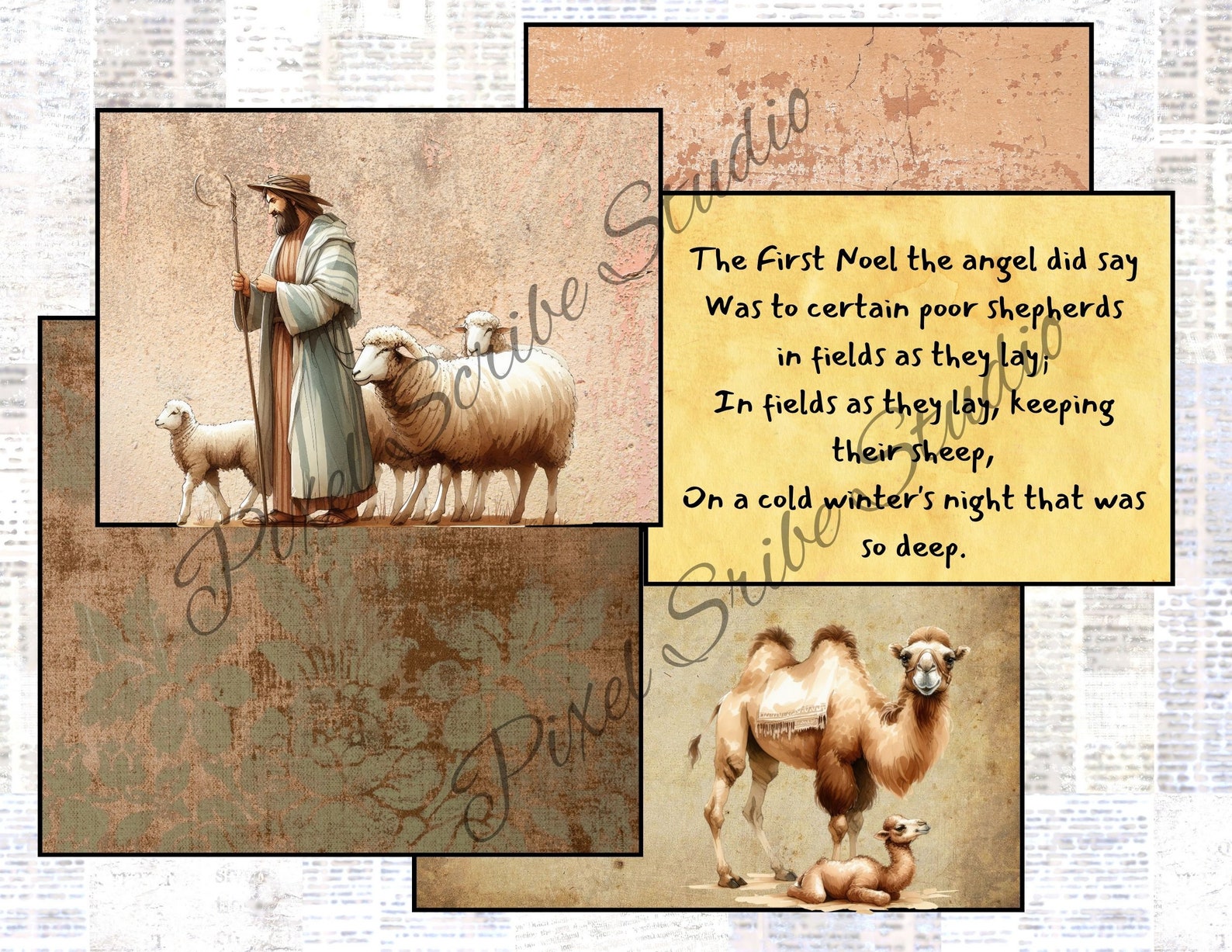 The Miracle of Jesus Junk Journal Page Kit, Gift for Her, Epherma ...