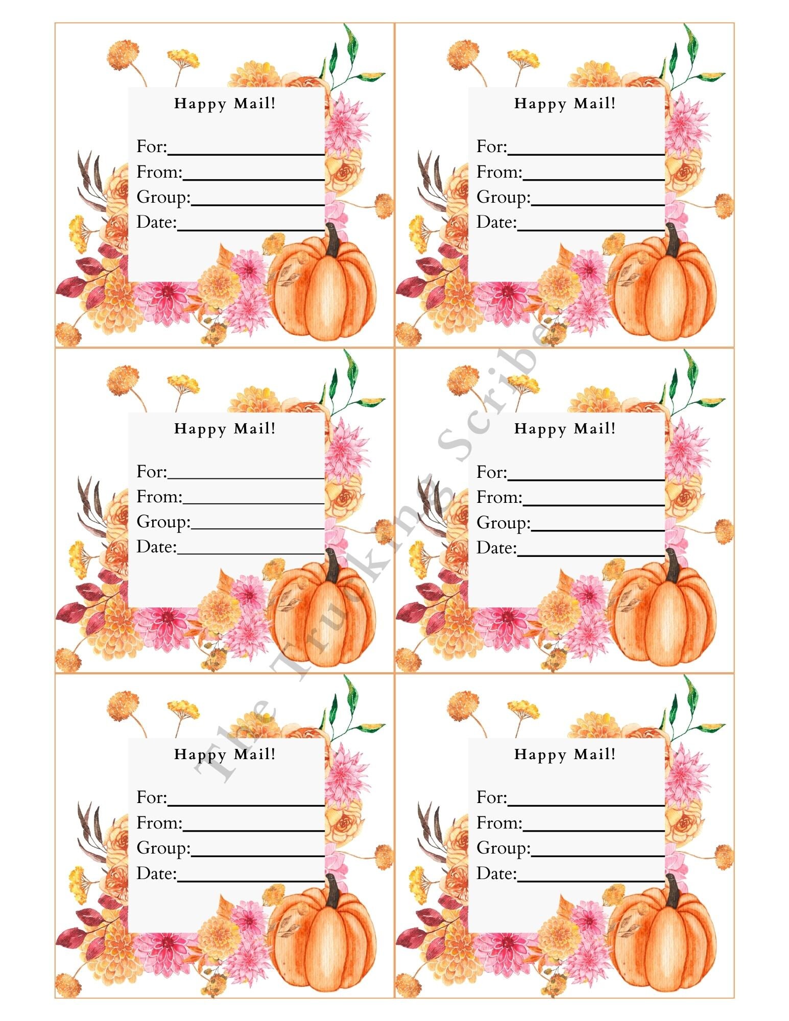 Printable Hello Fall Happy Mail Swap Facebook Swaps - Etsy