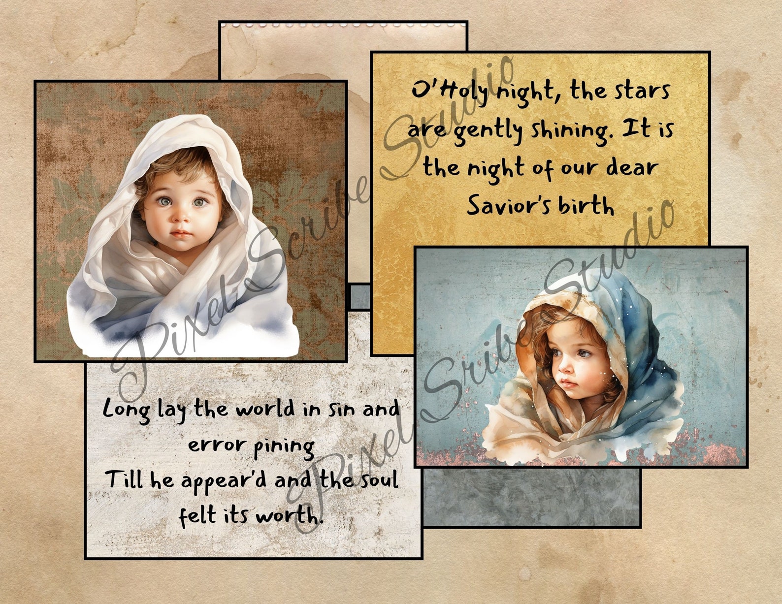The Miracle of Jesus Junk Journal Page Kit, Gift for Her, Epherma ...