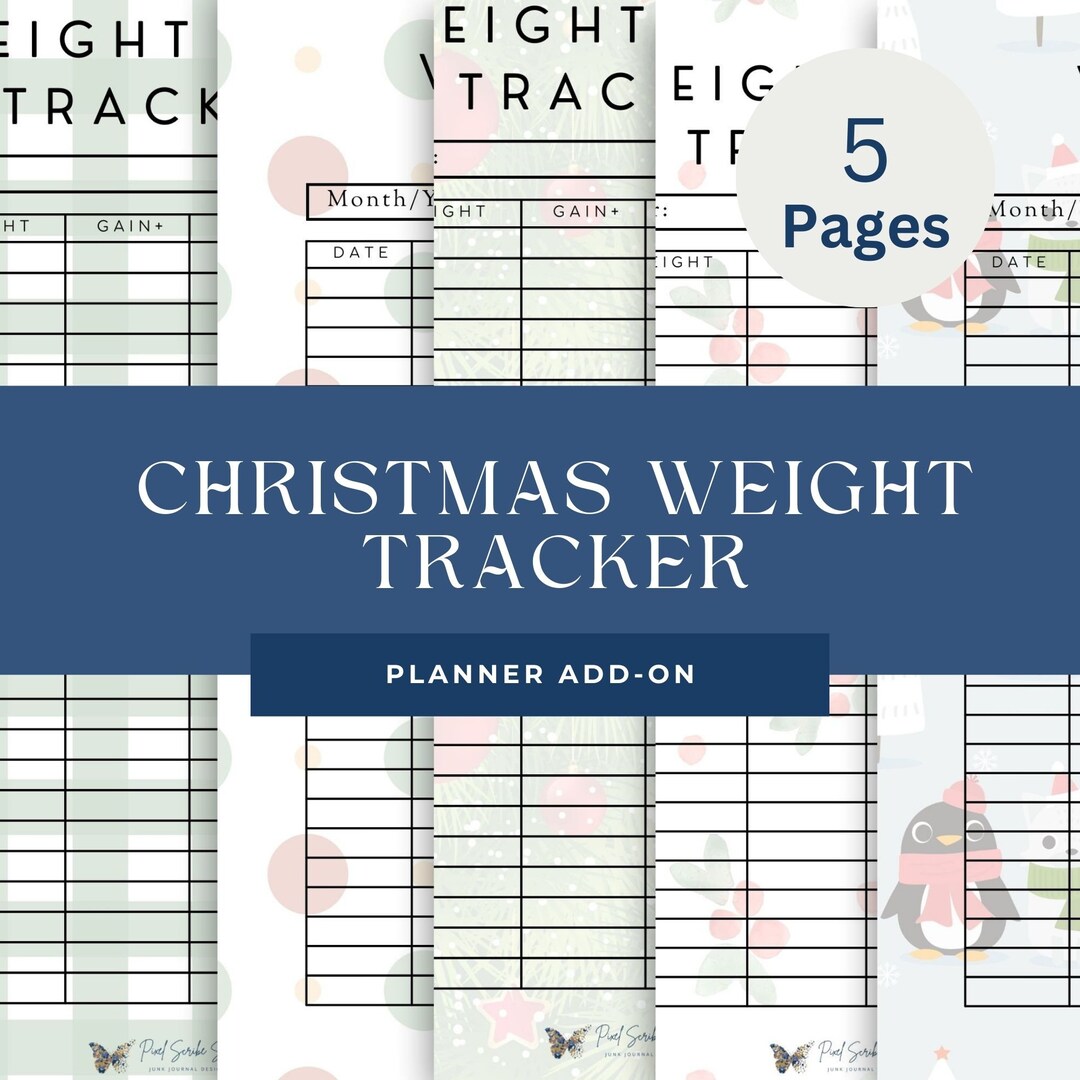 Christmas Weight Tracker Printable – Holiday Wellness Planner Pages - Etsy