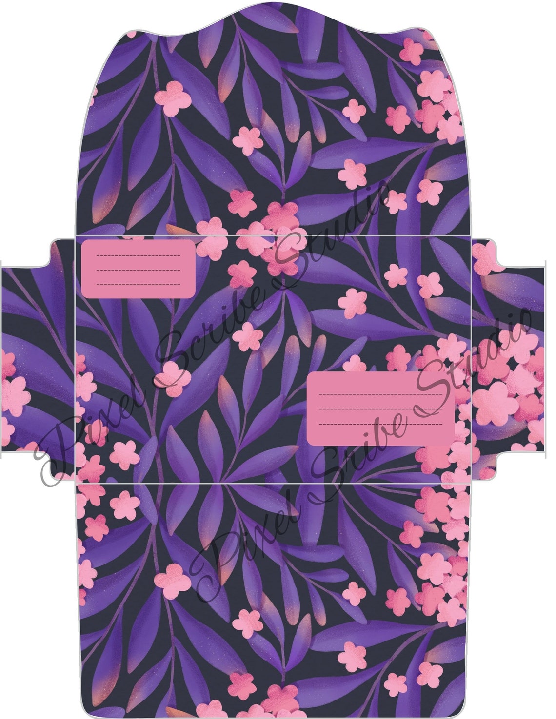 Floral Stationery, 5 Printable Envelopes, Mix and Match, Correspondence ...