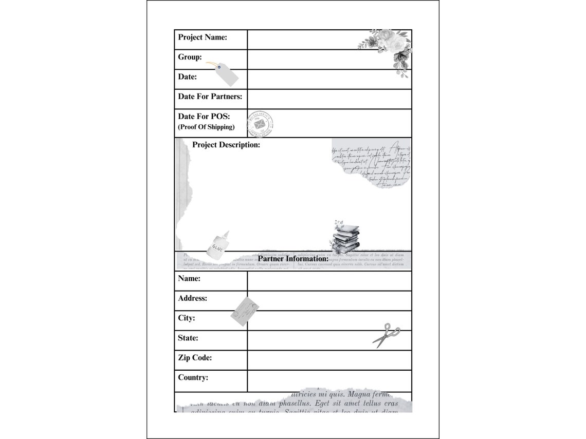 Printable Swap Tracker – Facebook Swaps & Journaling Trades, Happy Mail ...