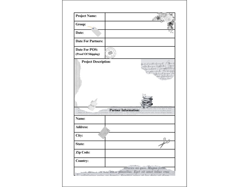 Printable Swap Tracker – Facebook Swaps & Journaling Trades, Happy Mail ...