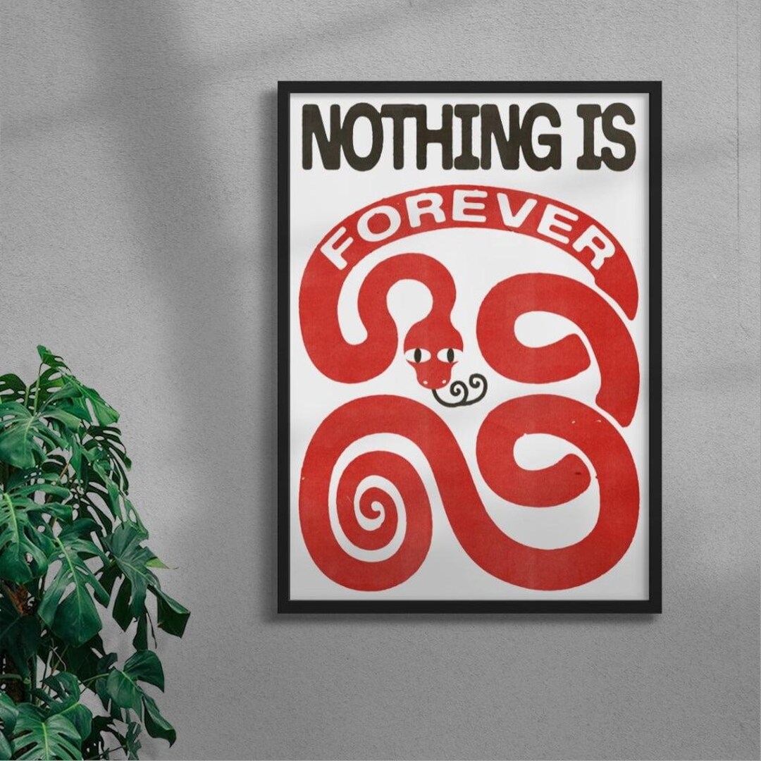 Nothing is Forever Aesthetic Wall Art Print – Minimalist Poster for ...