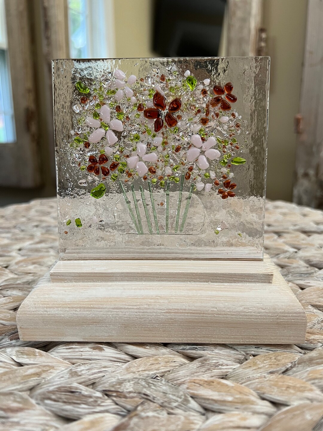 Glass Fused Floral Art - Etsy