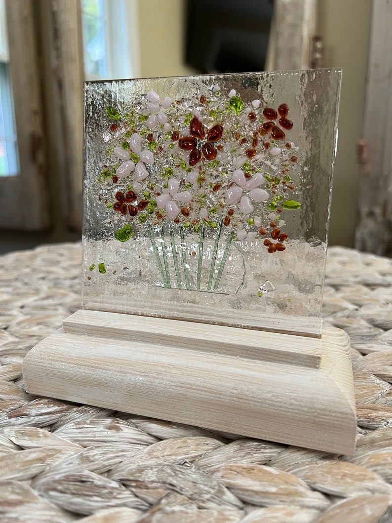 Glass Fused Floral Art - Etsy