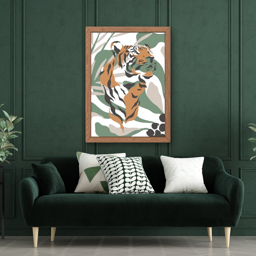 Tiger Portrait Print Wall Poster. Instant Download JPG PDF - Etsy