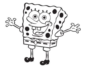 Spongebob Rainbow Sticker Vinyl Decal - Etsy
