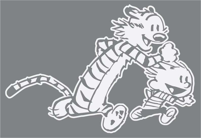 Calvin & Hobbes Decal - Etsy