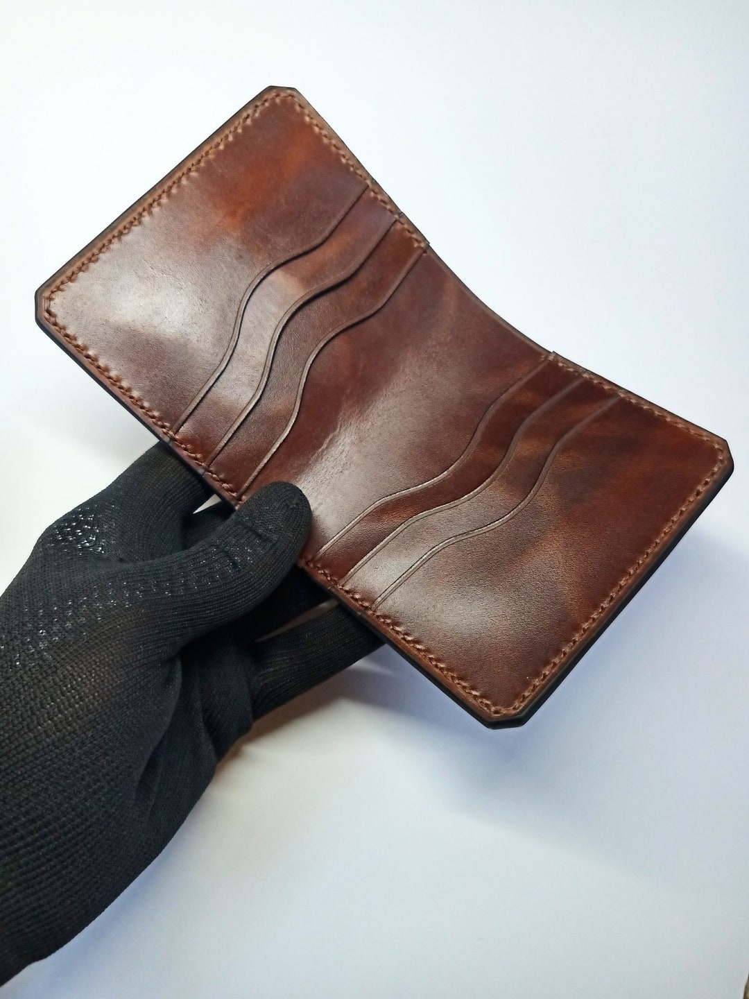 Horween Chromexcel Leather Wallet - Handmade Slim Bifold With 6 ...