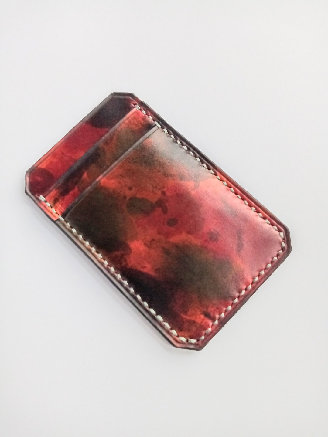 Personal Card Holder, Leather ID Holder, Personalized ID Holder, Crazy ...