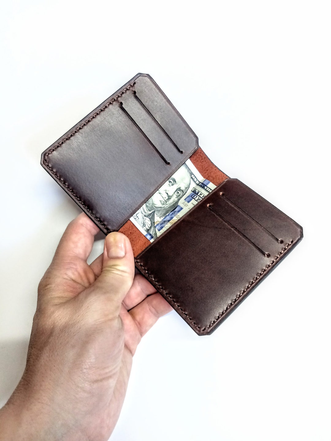Personal ID Cards Wallet, Horween CXL Wallet for ID Passport - Etsy