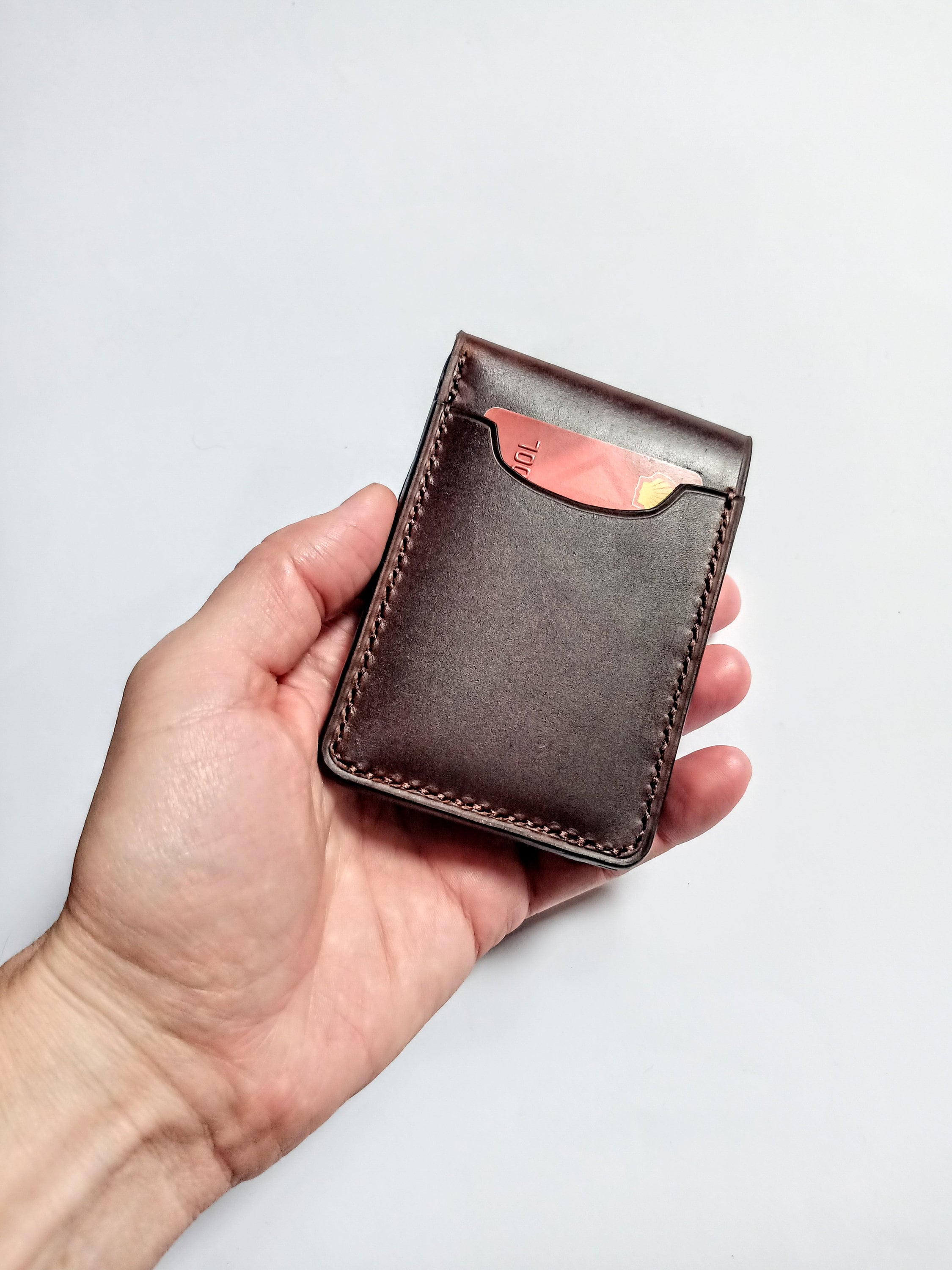Traditional Edc Wallet, Horween Slim Card Holder - Etsy
