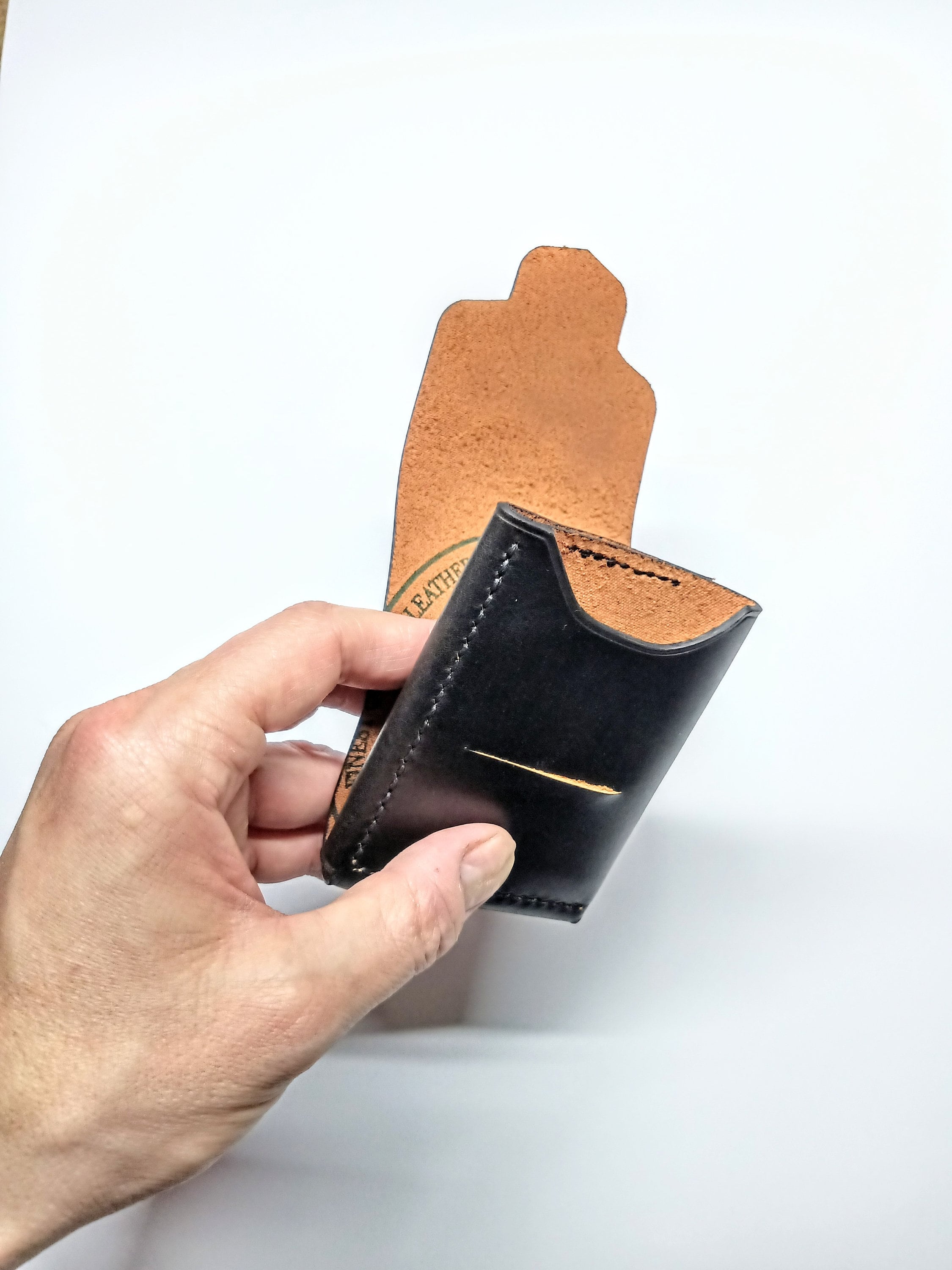 Black Edc Wallet, Slim Wallet Horween Chromexcel - Etsy