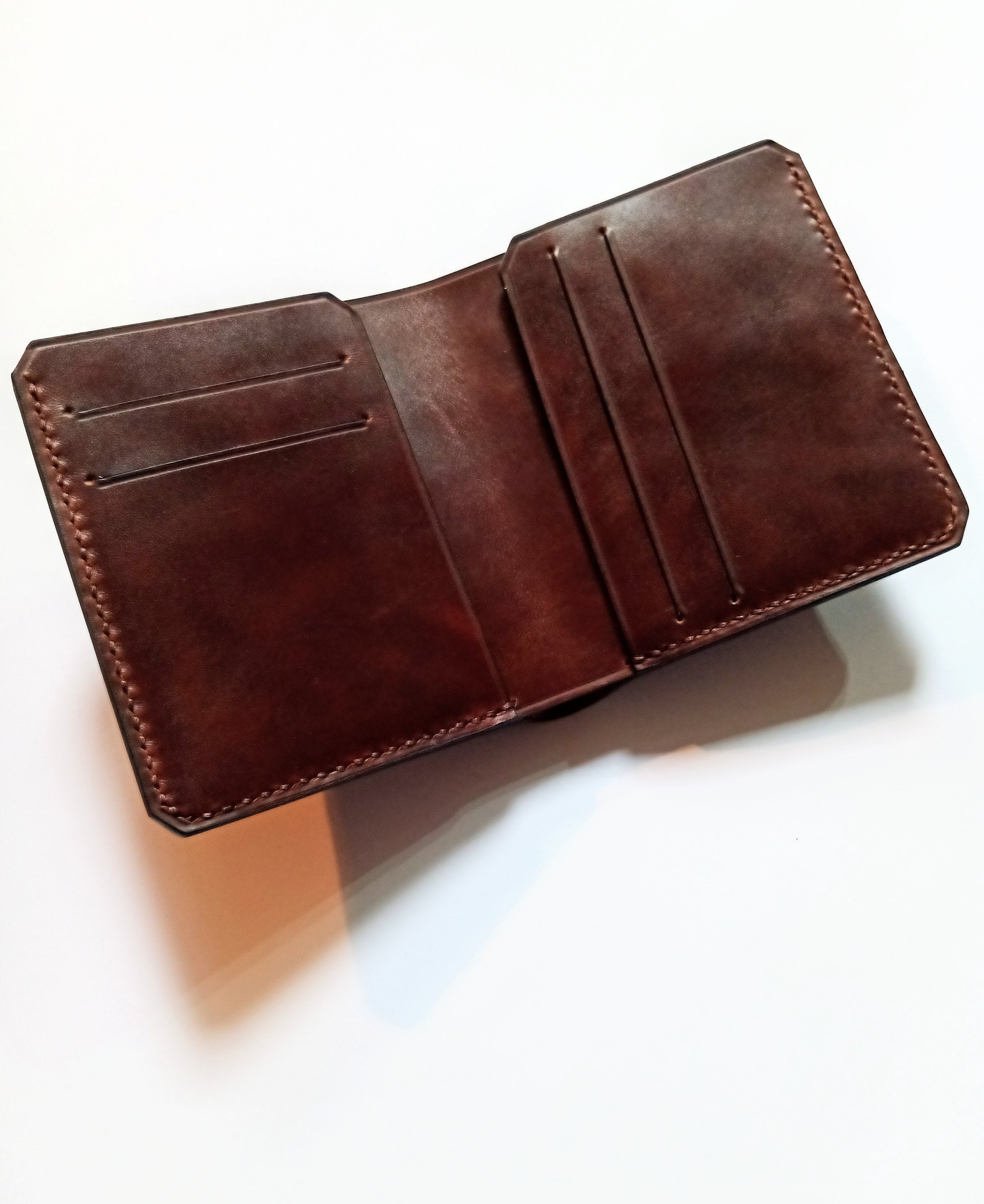 Full Grain Cards Wallet, Bi-fold Wallet for Cards and Bills, Horween ...