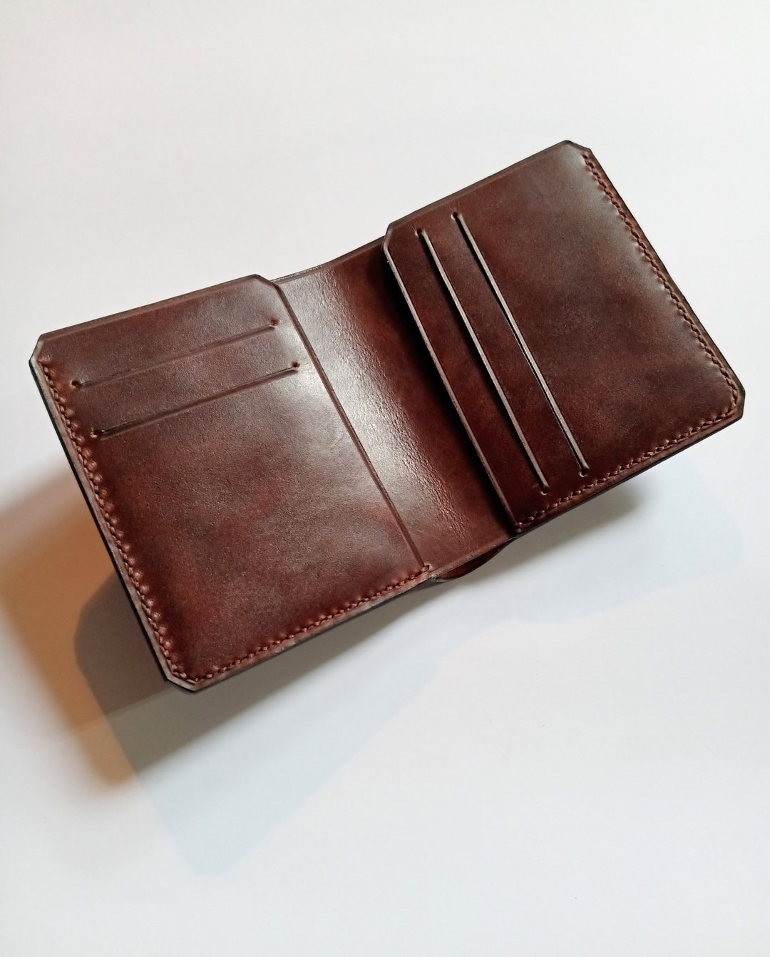 Full Grain Cards Wallet, Bi-fold Wallet for Cards and Bills, Horween ...