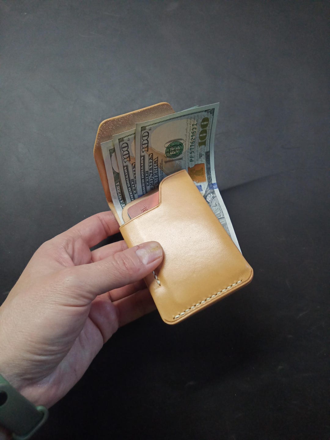 Vertical EDC Wallet With Flap and Extra Card Slot - Etsy