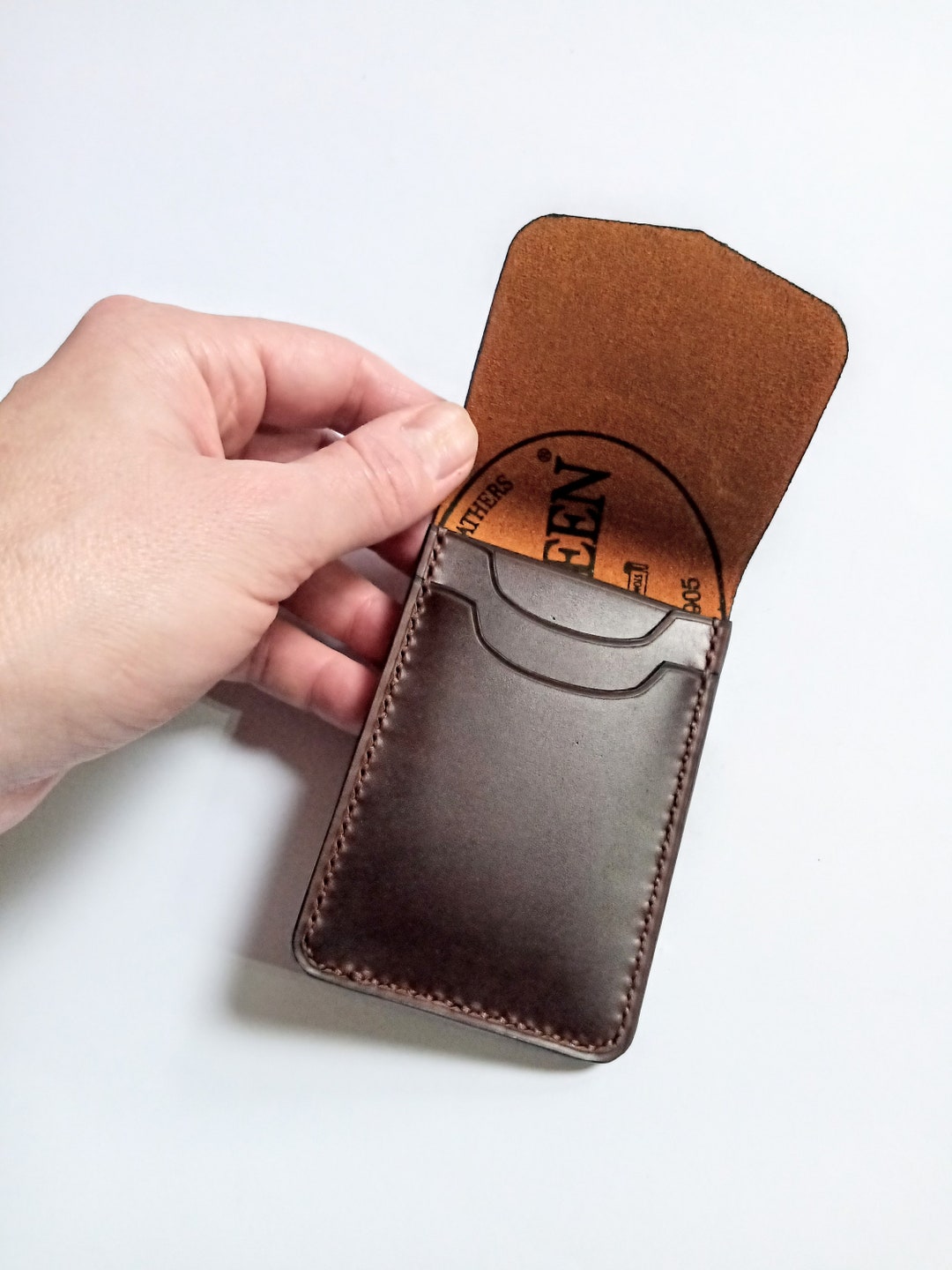Traditional Edc Wallet, Horween Slim Card Holder - Etsy