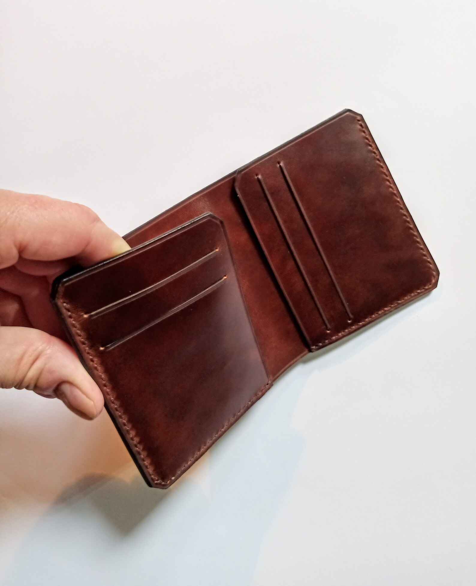 Full Grain Cards Wallet, Bi-fold Wallet for Cards and Bills, Horween ...