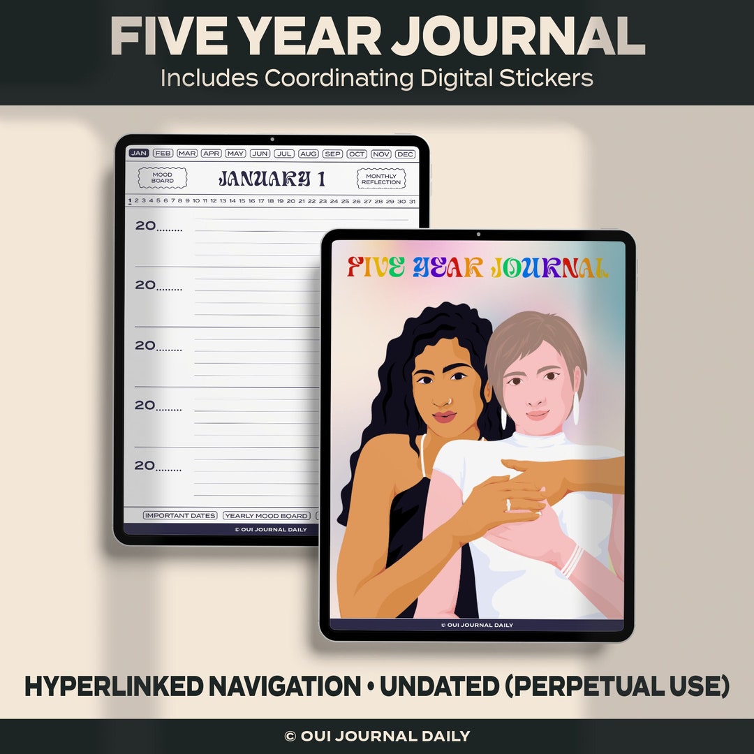 EVERYDAY PEOPLE Five Year Journal 5 Year Journal Daily - Etsy
