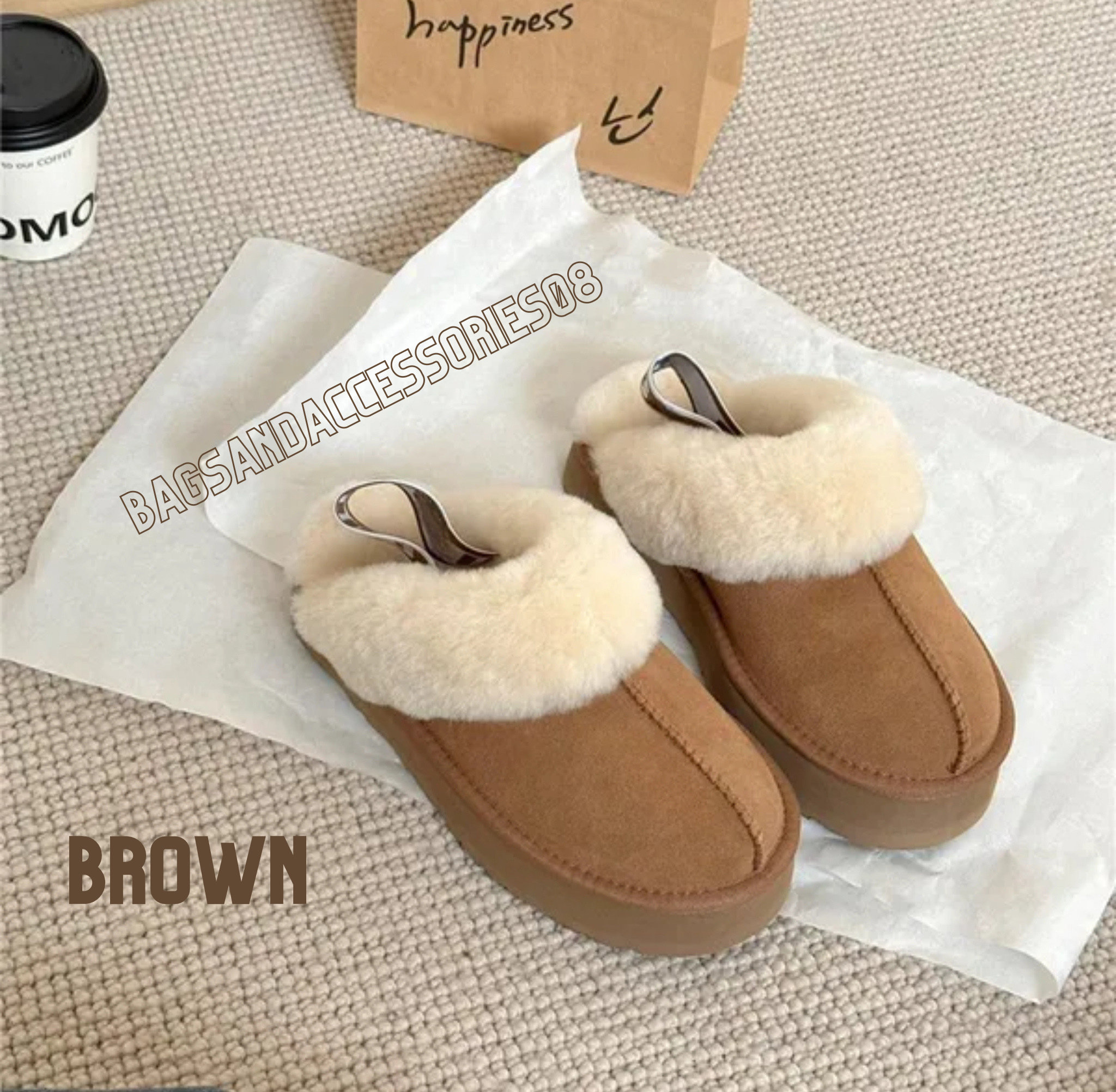 Ugg Dupes Thick Sole Slippers House Slippers Fluffy - Etsy