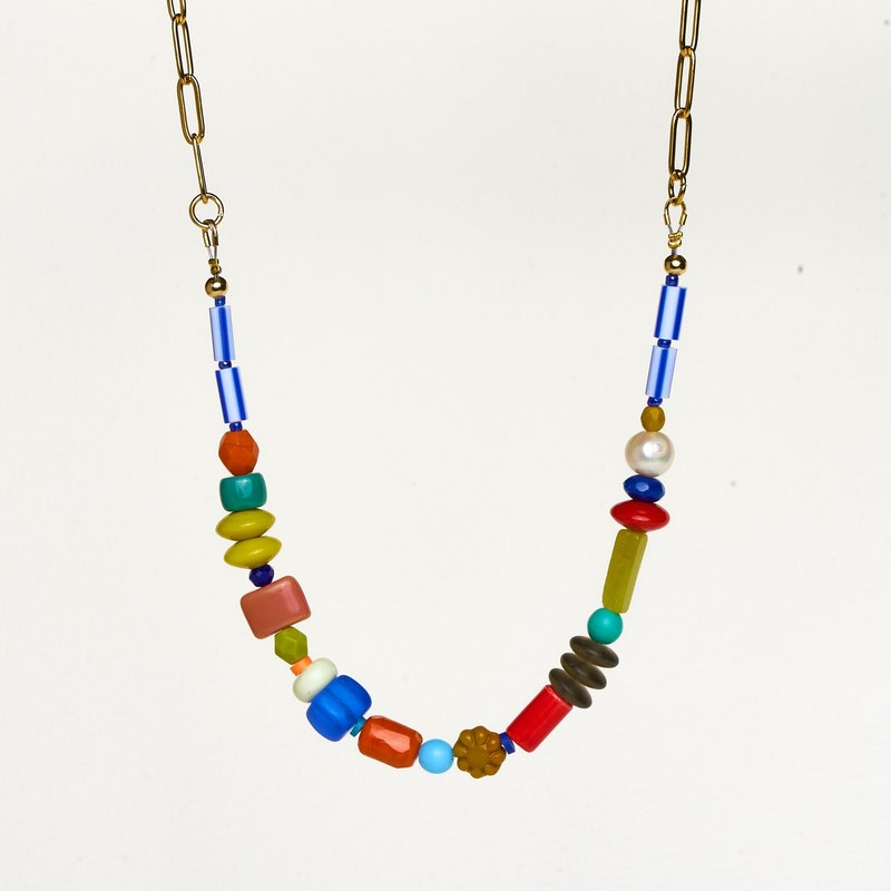 Necklace Colorful - Etsy