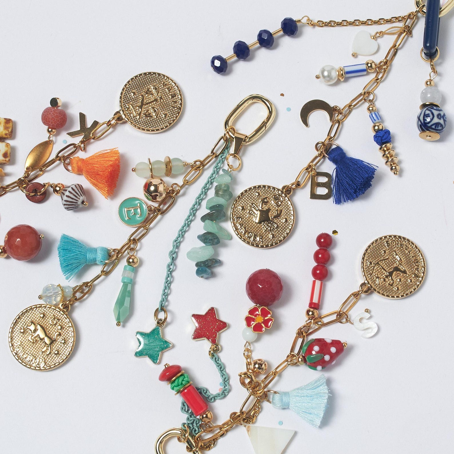 Trendy Bag Charm Keychain, Gold Keychain Bag Accessory Purses, Big ...