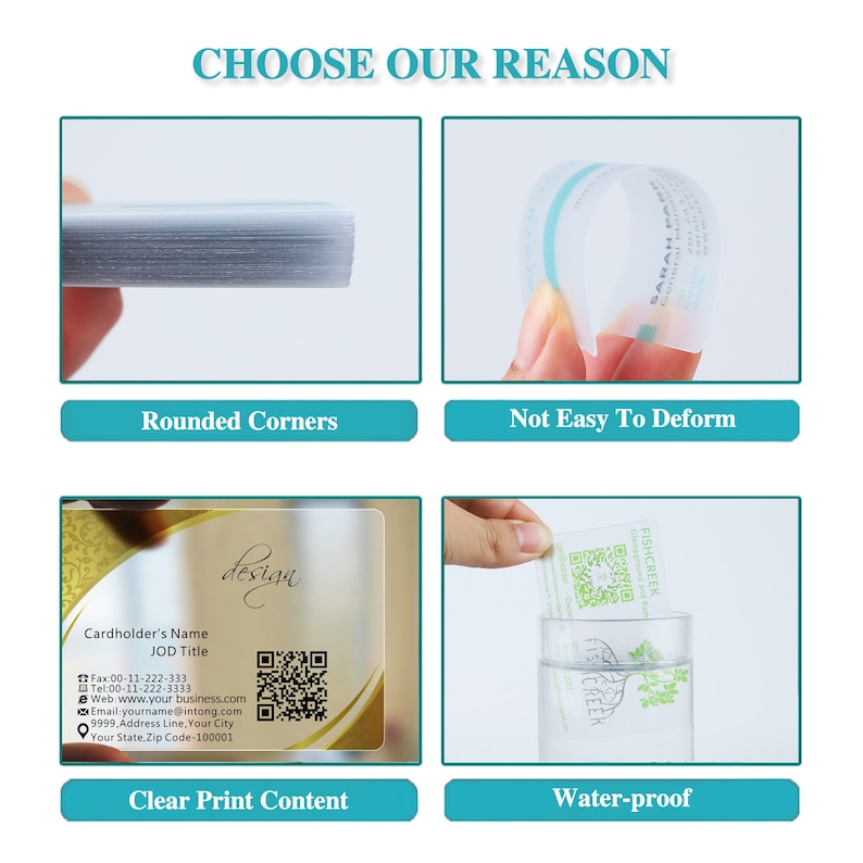 Personalized 2.09x3.35 Transparent Business Cards, Custom Frosted ...