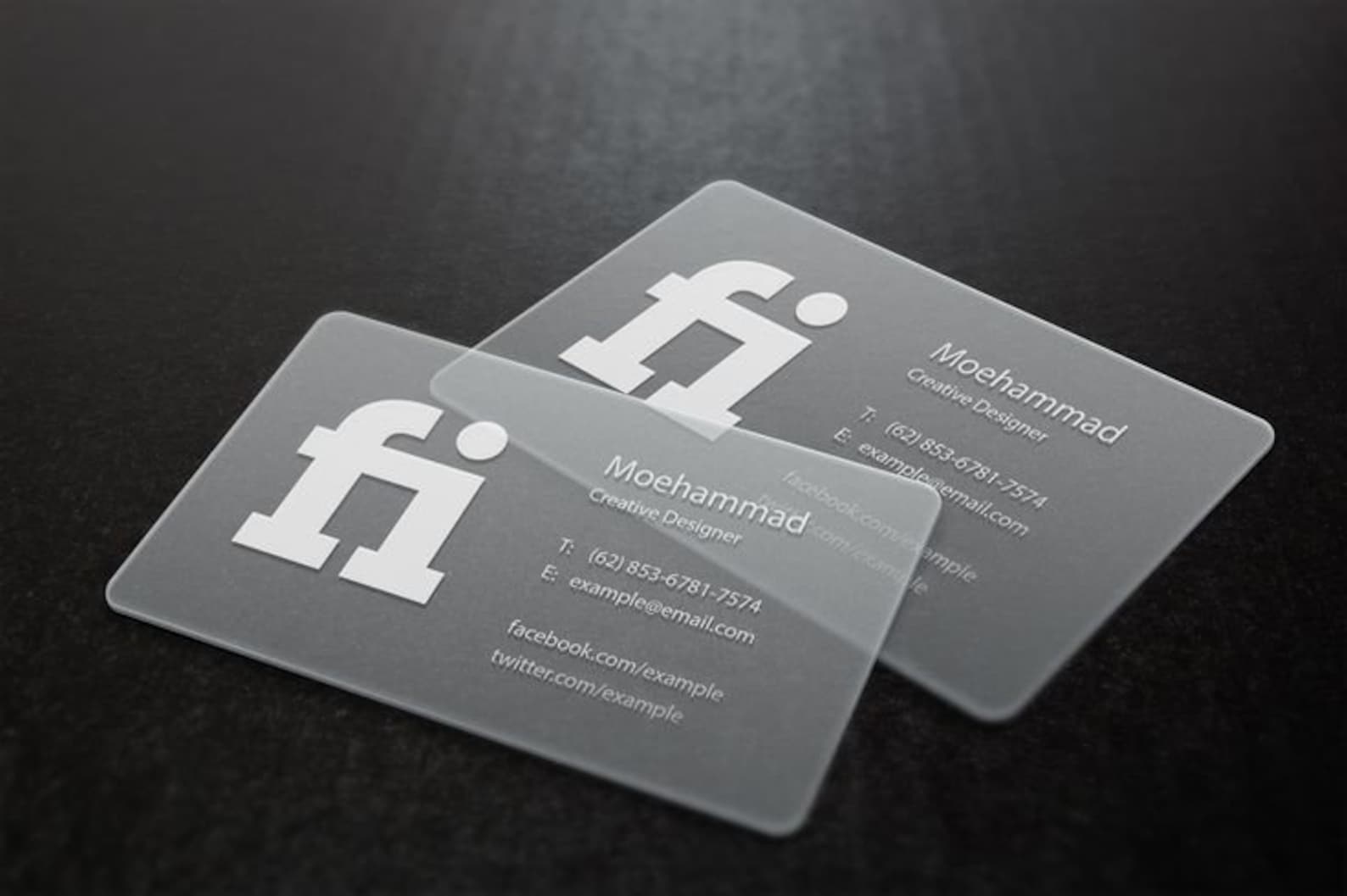 Custom Clear Plastic Business Cards, Frosted Plastic Card With Your ...