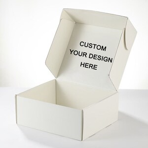 10pcs Personalized White Mailer Cardboard Shipping Boxes, Custom Mailer ...