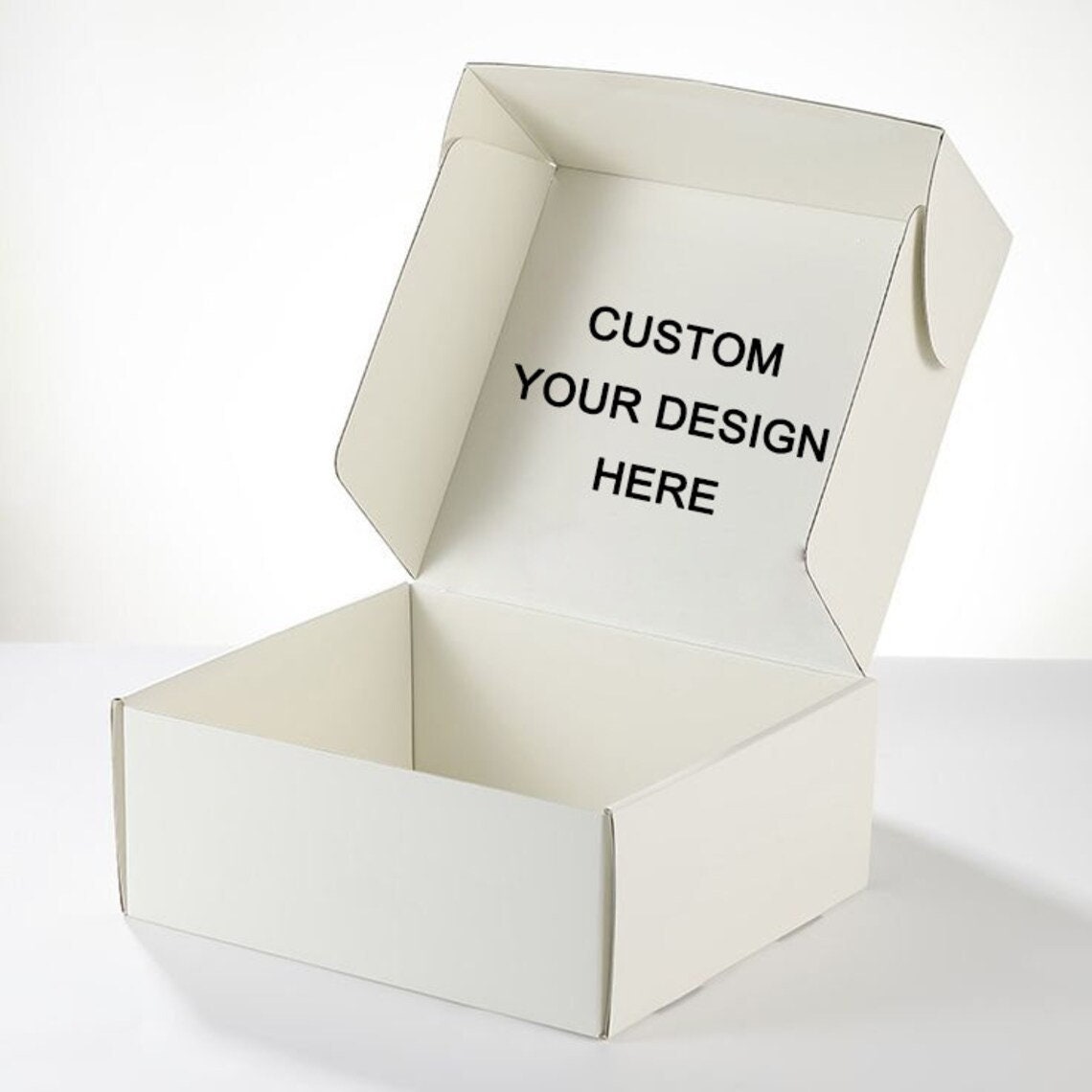 10pcs Personalized White Mailer Cardboard Shipping Boxes, Custom Mailer ...