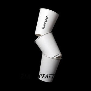 Personalized Disposable Paper Cups (without Lids) Custom Coffee Cups ...