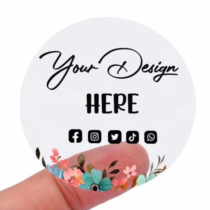 100pcs Personalized Circle Photo Labels,custom Text Stickers,custom ...